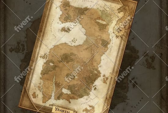 Custom fantasy world map D&D DnD and City maps