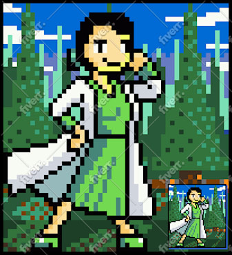 Create an 8 bit custom sprite portrait by Sab_ca