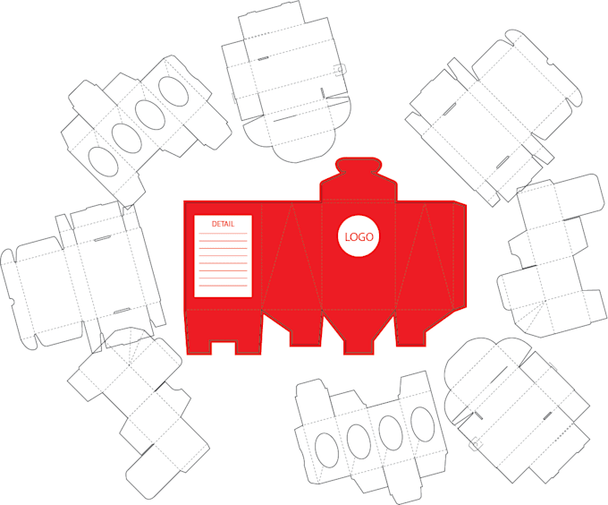 Do packaging design all side,paper box structure design by ...