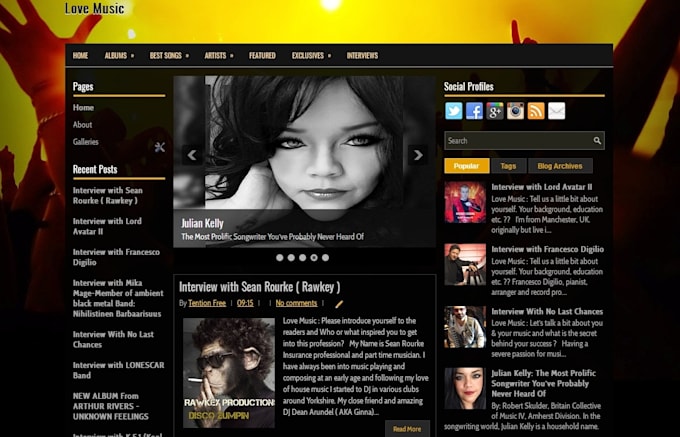 Feature you on my music blog by Zaffy10 | Fiverr