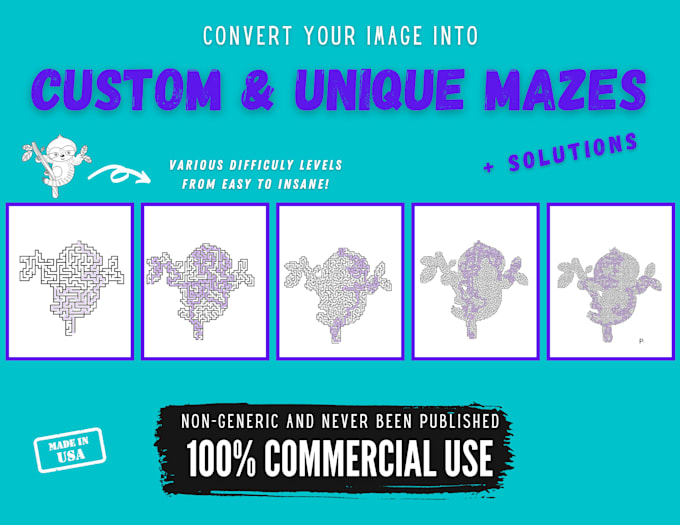 Convert your image into a unique, custom maze by Crystalg81 | Fiverr