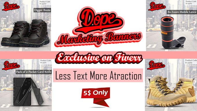 Create 5 dope banners for online marketing by Normalgraphics | Fiverr