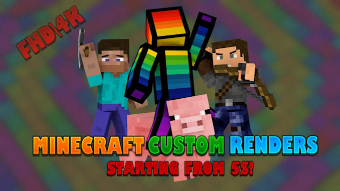 Make you custom minecraft renders and animations by Roeib177 | Fiverr