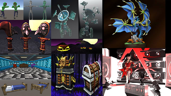 Create a 3d model texture rig and animate it by Scion01 | Fiverr