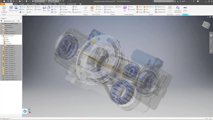 Draft a mechanical engineering drawing in inventor by Denimkirauni | Fiverr