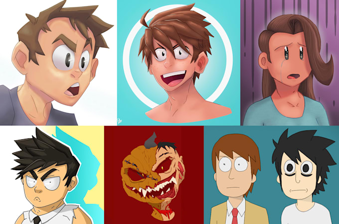 Draw a character headshot by Padriandraws | Fiverr