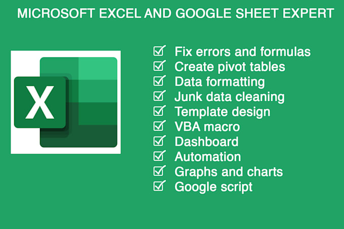 Fix excel formulas, spreadsheet errors, create dashboards reports and ...