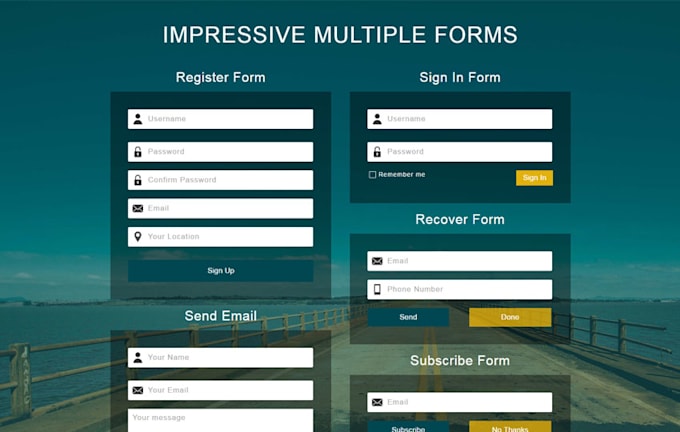 Create html, bootstrap web forms by Mdashikar | Fiverr