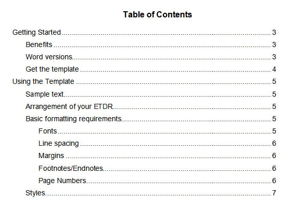 Make manually the table of contents of any kind of documents by Protaru ...