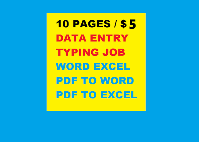 Word excel typing data graph chart formula by Chajoda | Fiverr