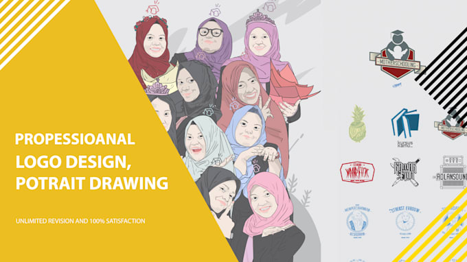 Artwork design, portrait drawing, logo design by Aggasrns | Fiverr