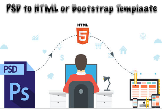 Convert psd to html or bootstrap by Codersgang | Fiverr