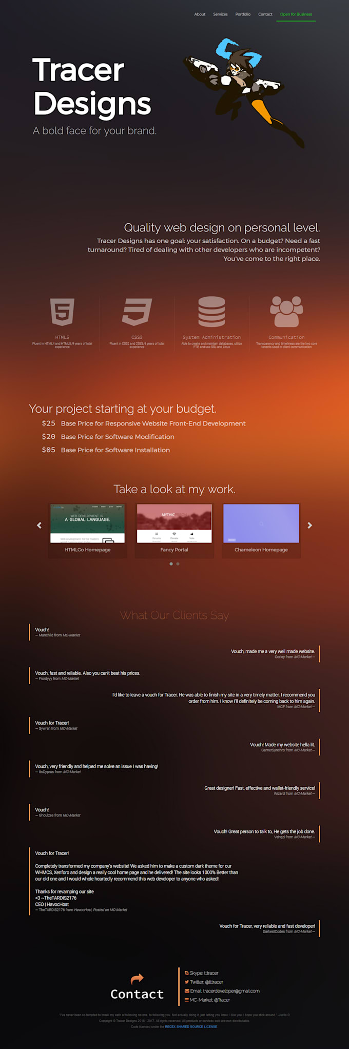 Craft a modern landing page in html5, css3, js by Teddoesstuff | Fiverr