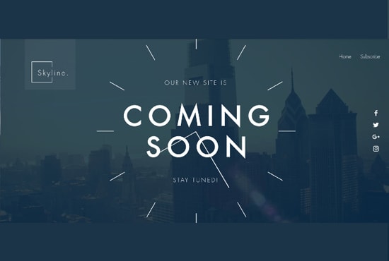 Design awesome coming soon page or under construction page by Omar ...