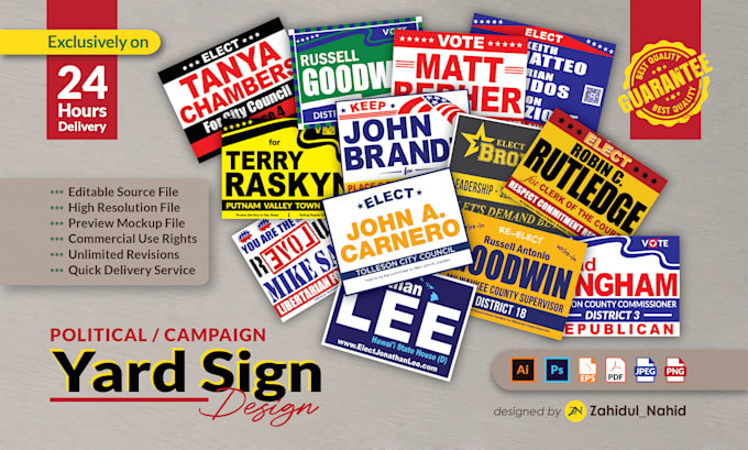 Design custom printable yard signs, signage, billboards by Zahidul ...