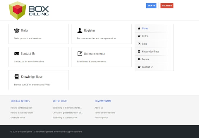 Instalo para usted boxbilling en su cuenta cpanel o servidor by Overclockpc | Fiverr
