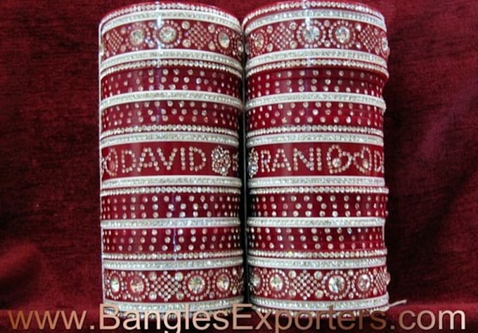 Send you bangles design with your name written on it by Deeptis | Fiverr