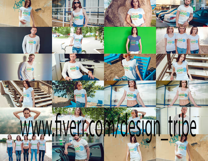 Put your logo or design on 10 t shirt models by Design_tribe | Fiverr