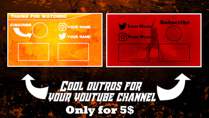 Create a youtube outro picture by Altasonix | Fiverr