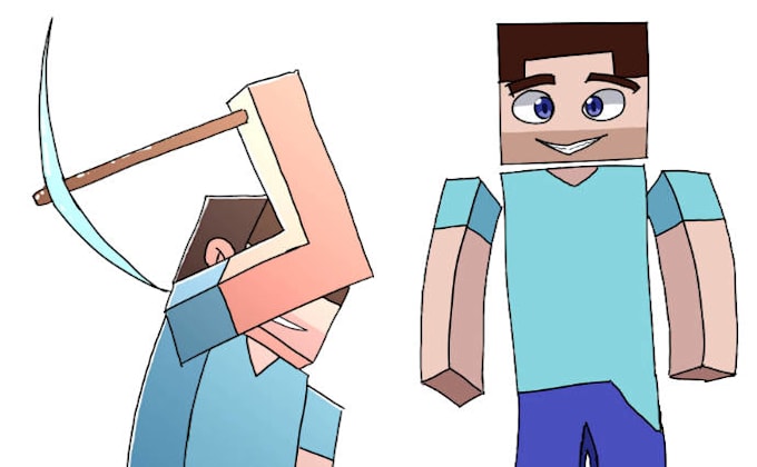 how to draw minecraft skin