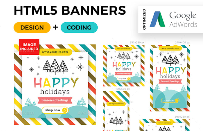 Create html5 animated ad banner in one size by Asyaartyomova | Fiverr