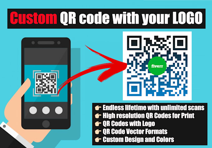 Design 5 stylish qr codes from your logo by Killer_deisgnus | Fiverr