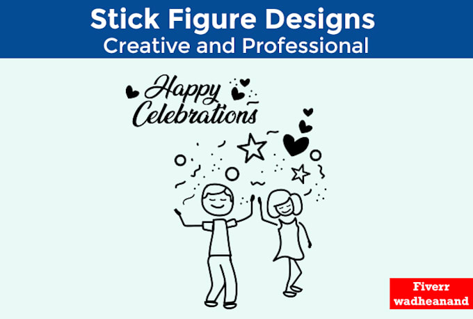 Draw creative stick figure doodles, stickman art by Wadheanand | Fiverr