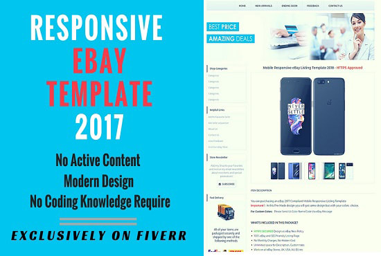 Design responsive ebay html template for your store by Jitun_raha | Fiverr