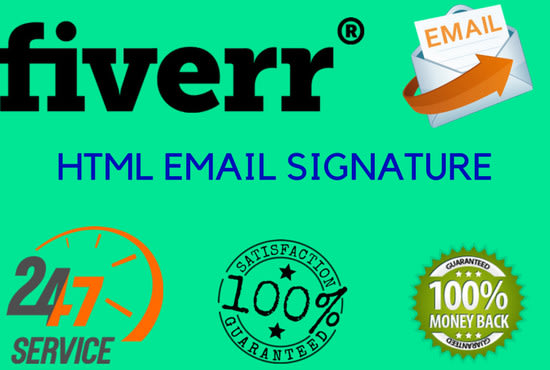 Create html email signature by Jonibharim | Fiverr