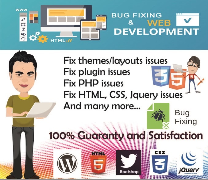 Do Web Development And Fix Out Your Html Cssjavascriptjqueryphpsql Issues By Ghousulwara2002