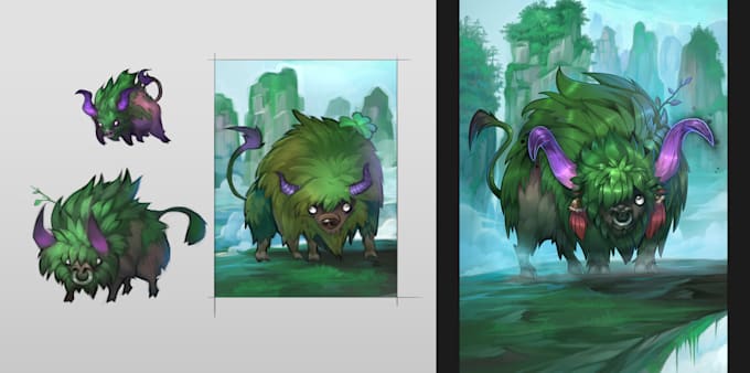 Do creature illustration for your card game by Thierrynguyen08 | Fiverr