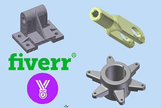 Convert 2d drawings into 3d cad model by Honey_jerry | Fiverr