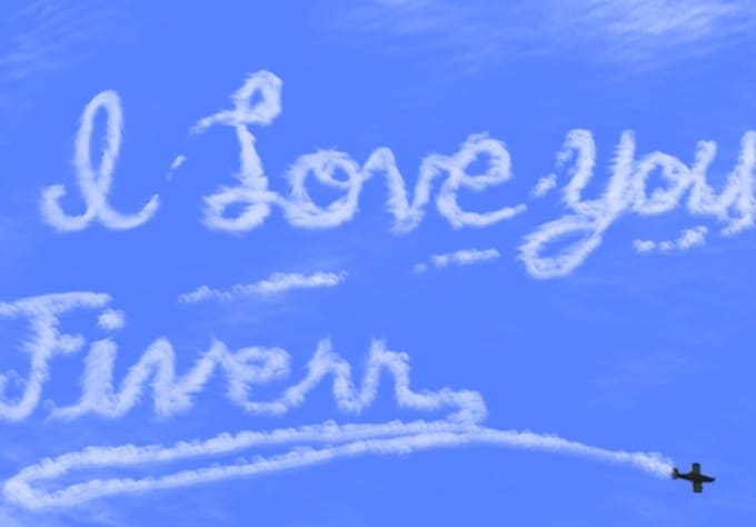 Write your message in the clouds with a spray plane by Tjeror11 | Fiverr