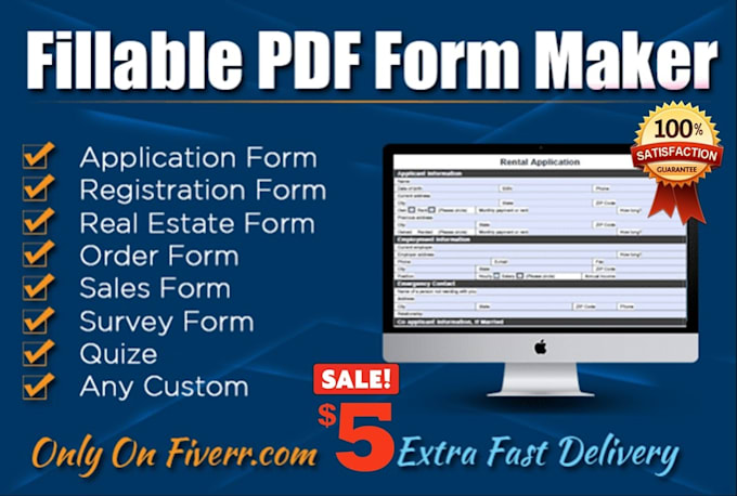 Create fillable pdf forms by Gsrexp | Fiverr