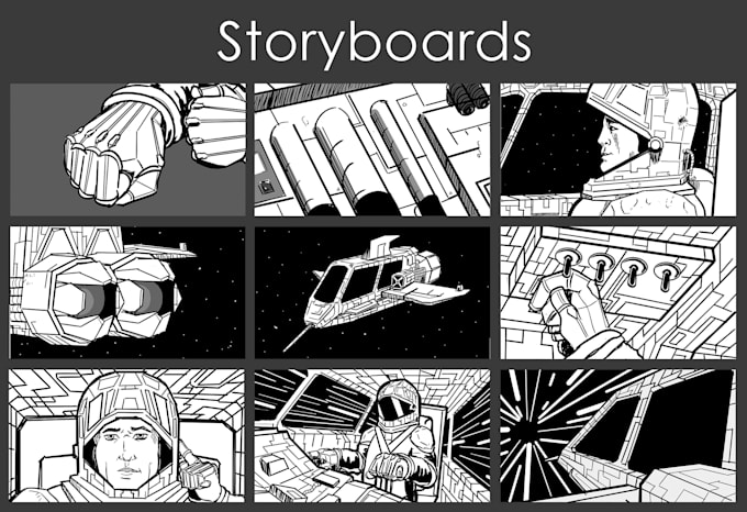 Create detailed storyboards with gray scale by Patrickrieth | Fiverr