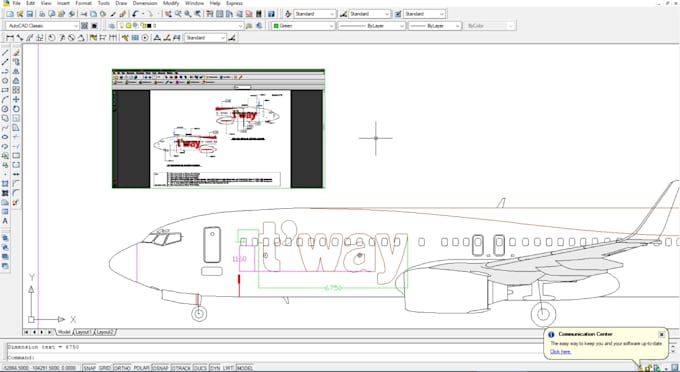 Design 2d your aircraft livery drawing using autocad by Jeirwan | Fiverr