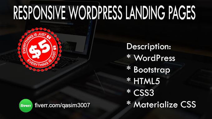 Design responsive landing page with bootstrap html5 and css3 by Qasim3007 | Fiverr