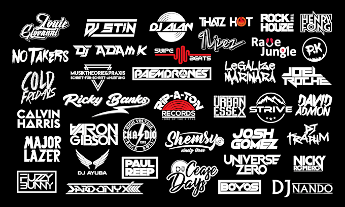 Do creative dj logo for music band rap producer, typography urban text ...