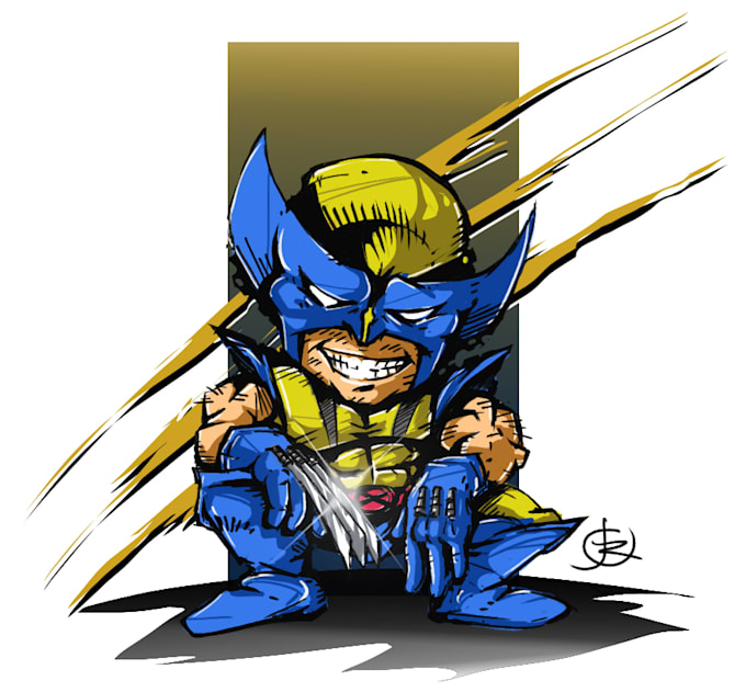 how to draw chibi wolverine