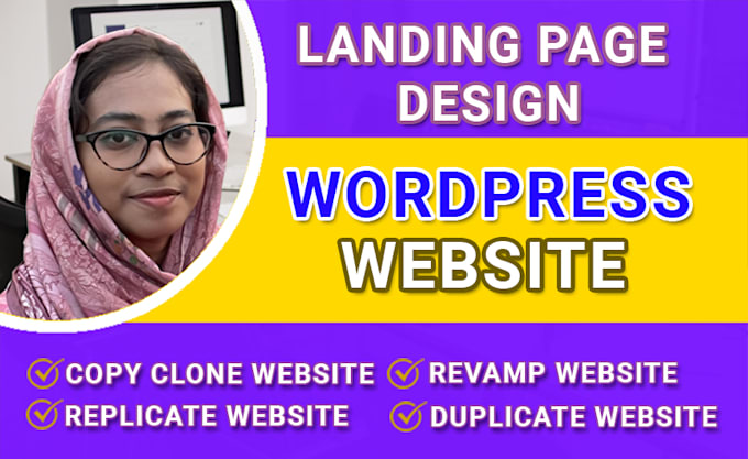 Design wordpress landing page, sales page, copy, clone, build, revamp website by Anu_online24 ...