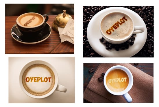 Put text or logo on 5 amazing coffee latte art in 1 day by Oyeplot | Fiverr