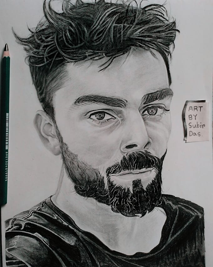 Draw more detail in your pencil portrait by Artistsubi | Fiverr