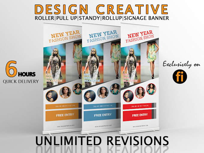 Design creative roller banner for your business by Design2bk | Fiverr