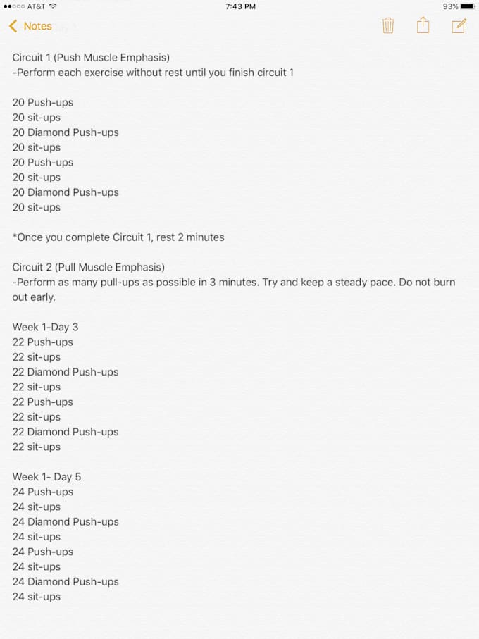 Write you a full body workout program for one week by Power44 | Fiverr