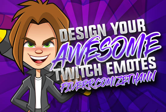 Design your custom twitch or mixer emotes and badges by Zethann | Fiverr
