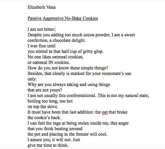 Write an original poem or short paragraph for you by Elizabethnvana ...