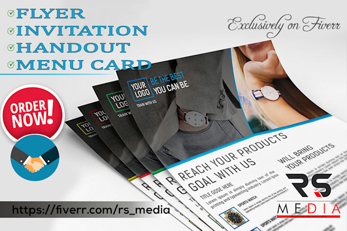 Do design flyer, invitation, handout, menu card for you by Rs_media ...