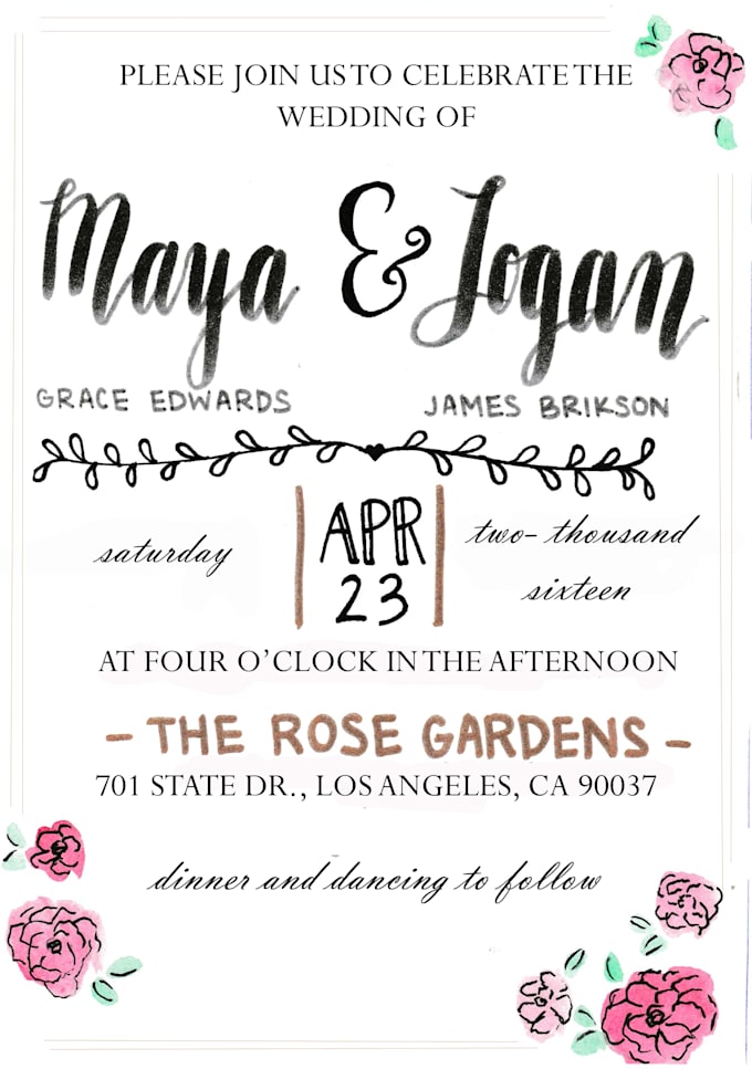 Make beautiful invitation cards by Chiakima | Fiverr