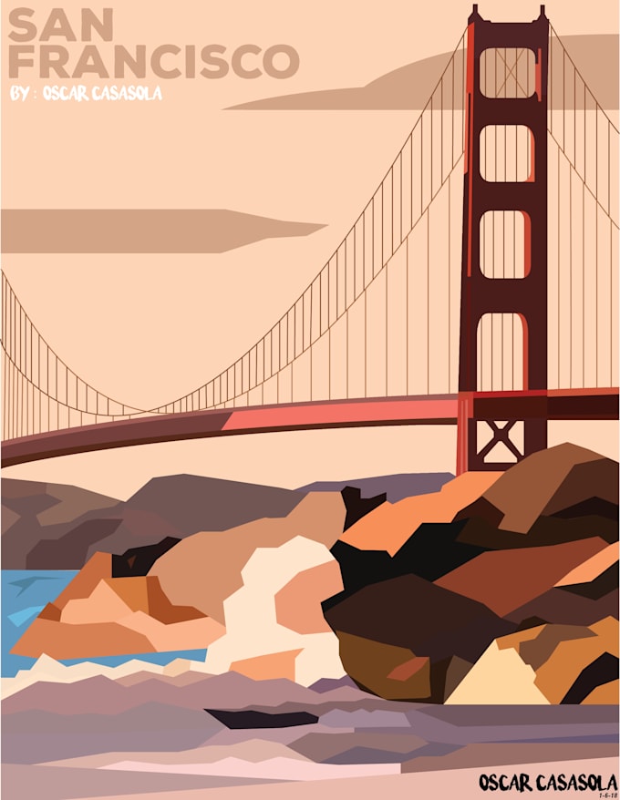 Create a flat design style poster by Oscaracasa | Fiverr