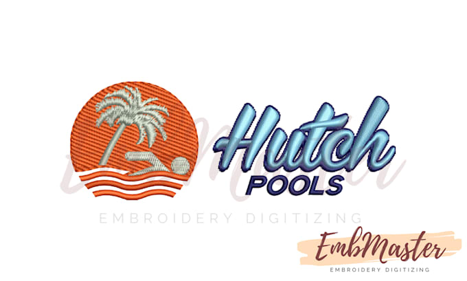 Embroidery digitizing pes, dst, exp file custom logo design by ...